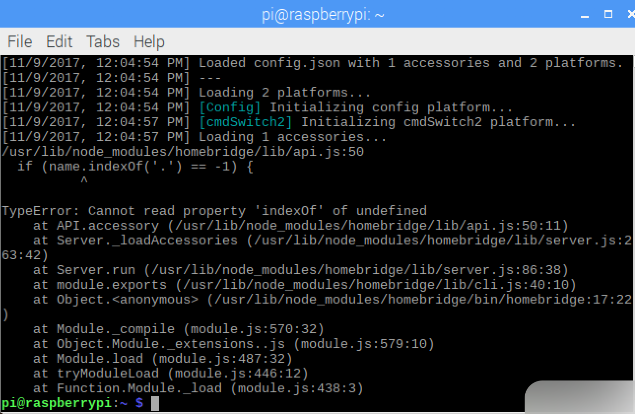 Error loading accessories · Issue #1607 · homebridge/homebridge · GitHub