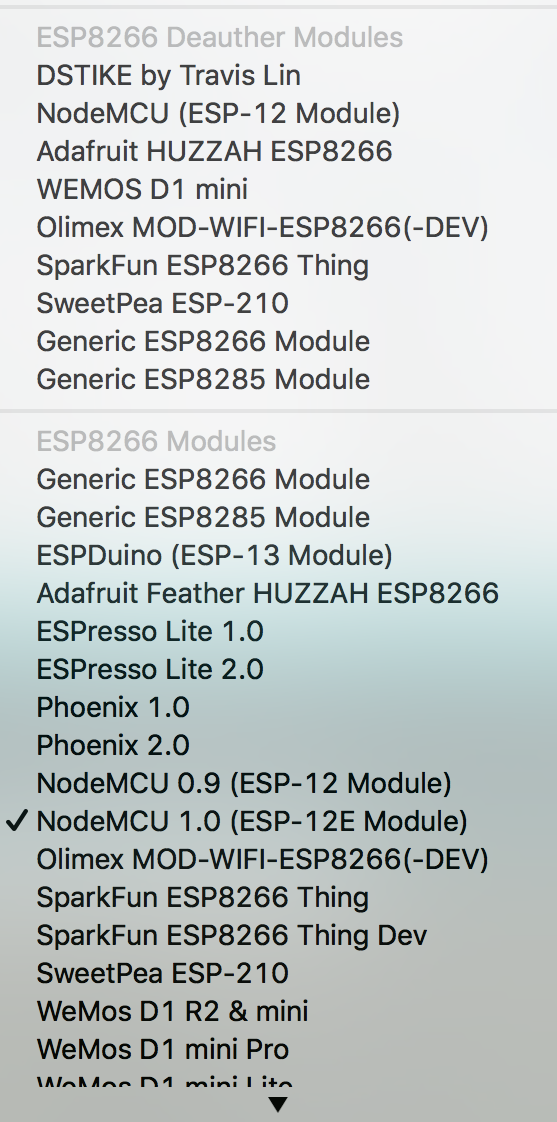 NodeMCU 1.0 (ESP-12E Module) still not available in Arduino IDE. · Issue #928 · SpacehuhnTech ...