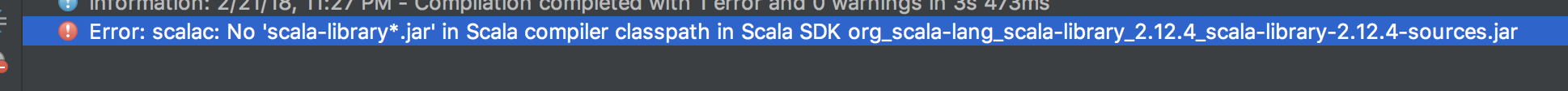 Generated idea project reports error `Error:scalac: No 'scala-library*.jar' in Scala compiler ...