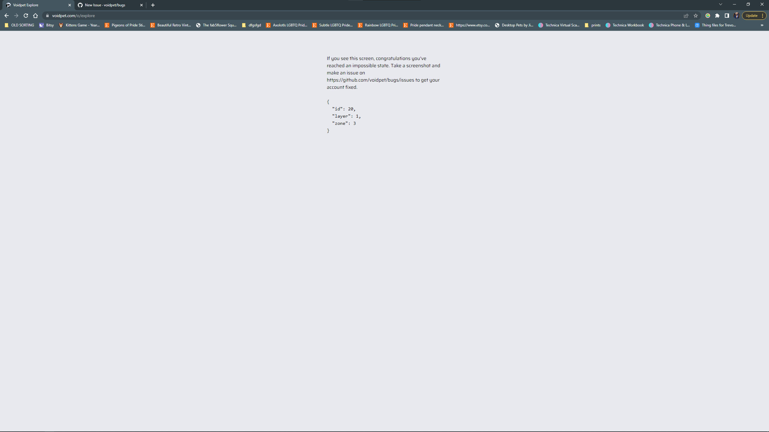 Reached an Impossible State · Issue #417 · voidpet/bugs · GitHub