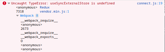 useSyncExternalStore is undefined in webpack production mode · Issue ... useSyncExternalStore is undefined in webpack production mode · Issue ...