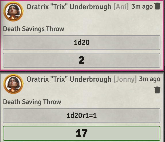 Death Saving Throws incorrectly roll "Death Savings Throw" · Issue #69 ...