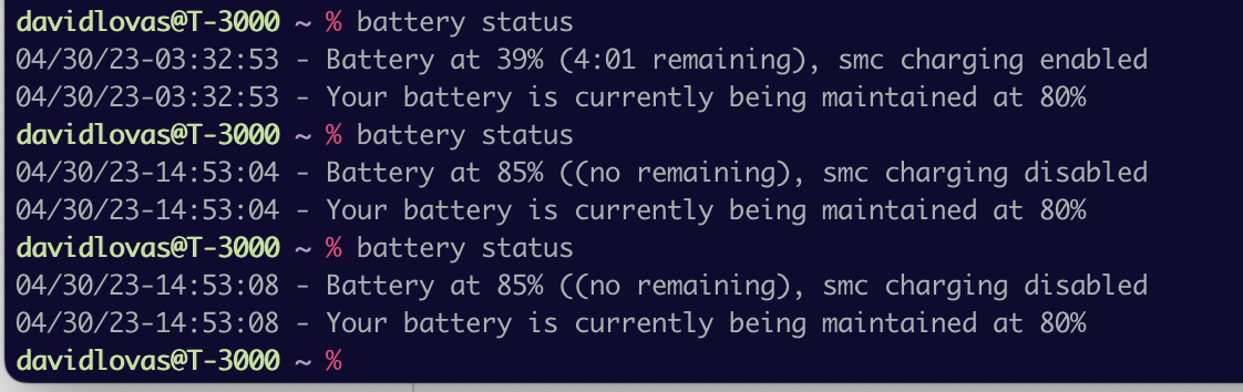 Battery charged to 100% despite limit · Issue #135 · actuallymentor/battery · GitHub