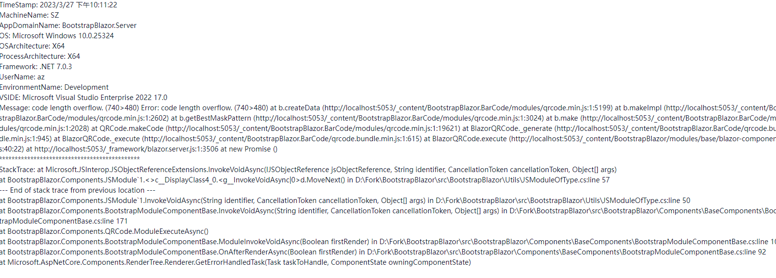 bug(QRCode): not support Chinese and Number · Issue #879 · dotnetcore/BootstrapBlazor · GitHub