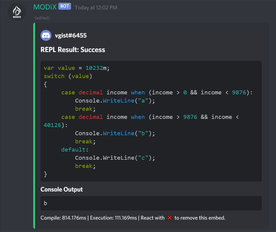 Eval Removes Indentation When Displaying Code In The Result Embed · Issue 859 · Discord Csharp