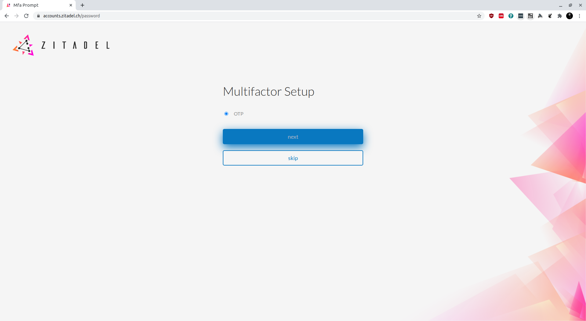 [UX] 2FA Setup · Issue #452 · zitadel/zitadel · GitHub