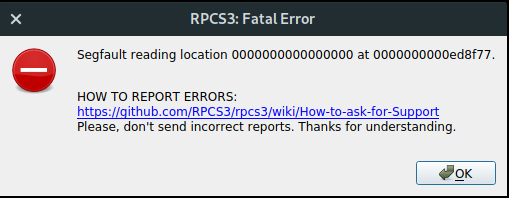 Segfault reading location error on Linux - KIngdom Hearts games · Issue #4849 · RPCS3/rpcs3 · GitHub