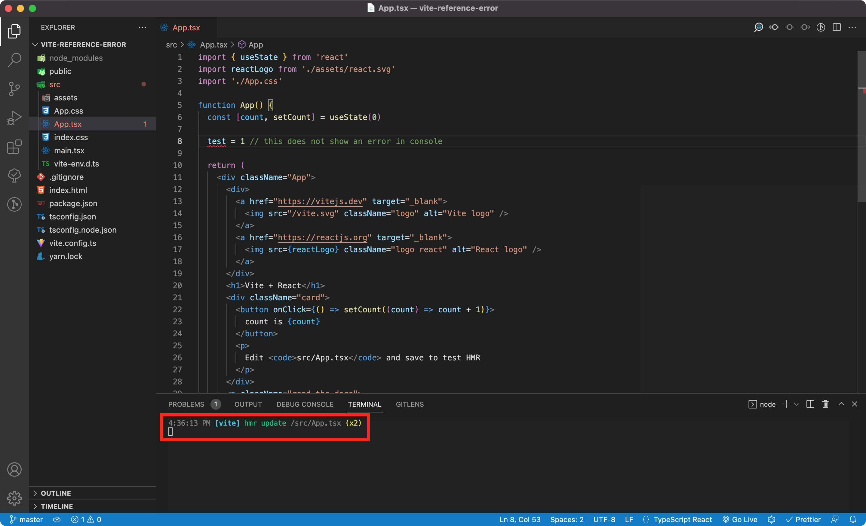 Referenceerror Not Reported In Console Compilation · Vitejs Vite · Discussion 9168 · Github