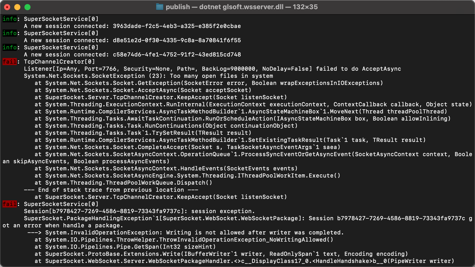 2.0 Websocket压力测试时出现错误！ · Issue #472 · kerryjiang/SuperSocket · GitHub