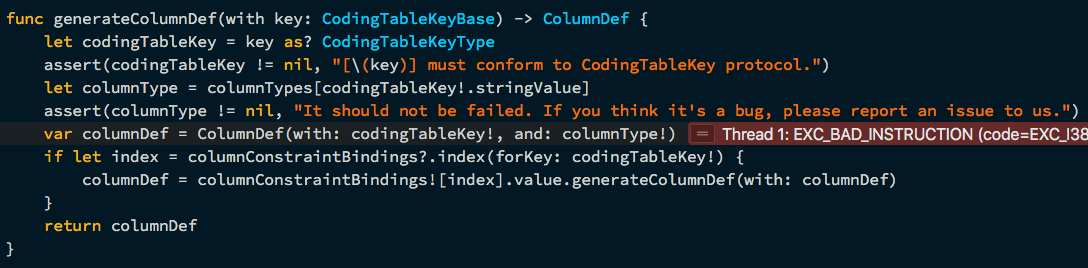Error happens when creating a table · Issue #211 · Tencent/wcdb · GitHub