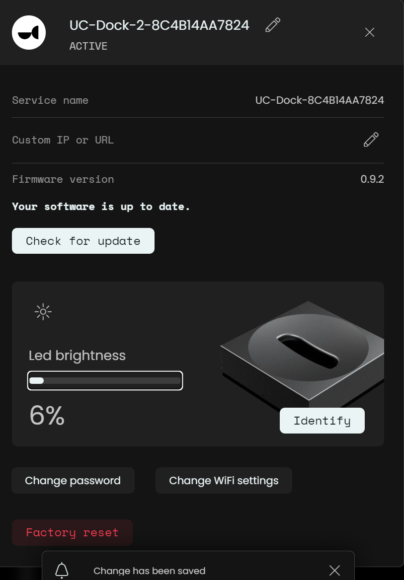 [bug] Dock led brightness setting doesn't work · Issue #178 · unfoldedcircle/feature-and-bug ...