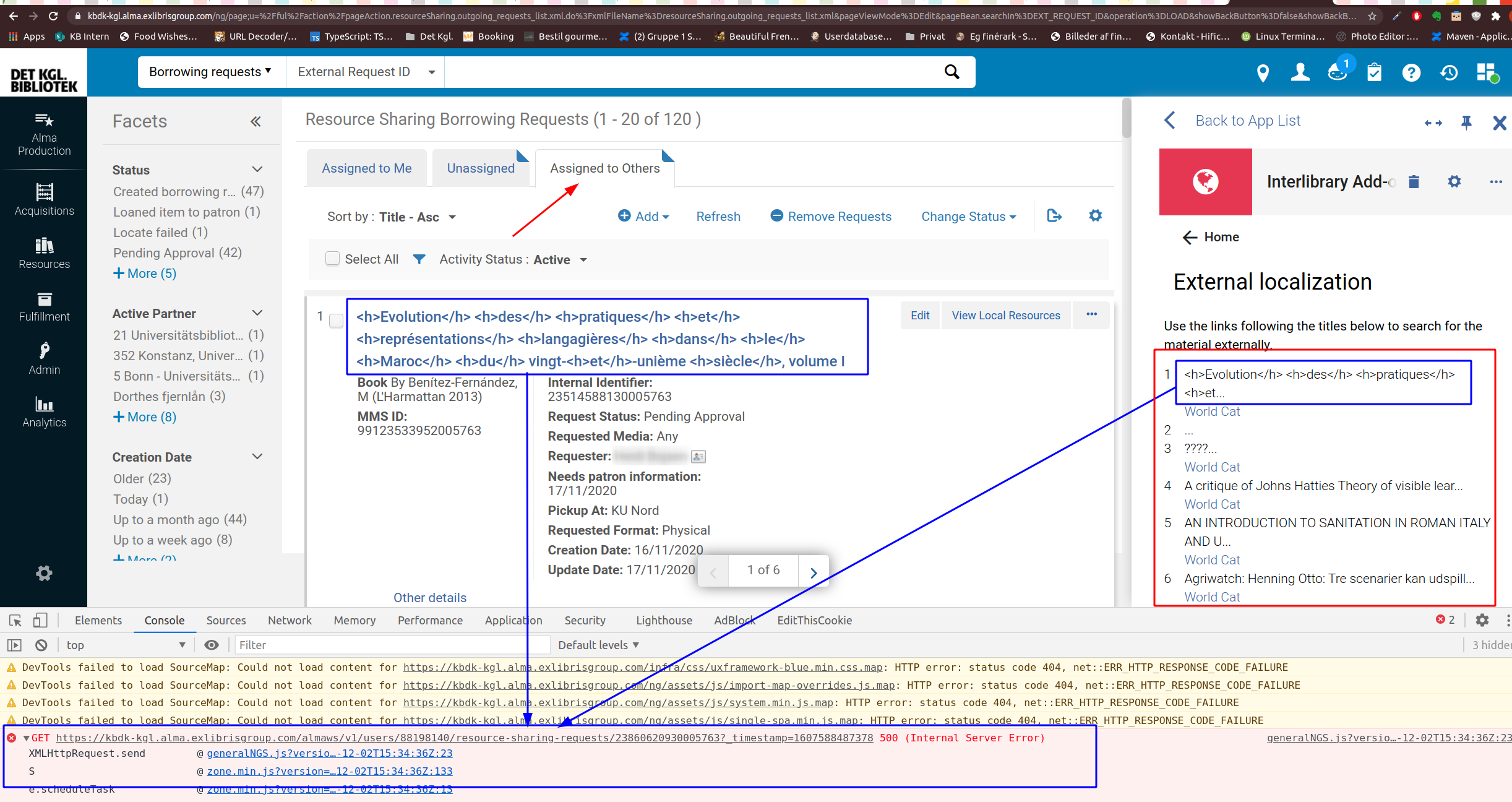 Borrowing Requests not showing in "Assigned to me" - works locally · Issue #9 · kb-dk/alma_cloud ...