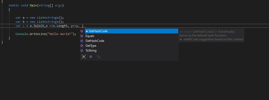 Incomplete Intellisense/Autocomplete in Generic Func · Issue #40337 · dotnet/roslyn · GitHub
