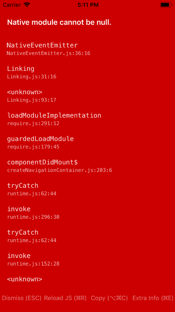 "Native module cannot be null" · Issue #160 · zo0r/react-native-push-notification · GitHub