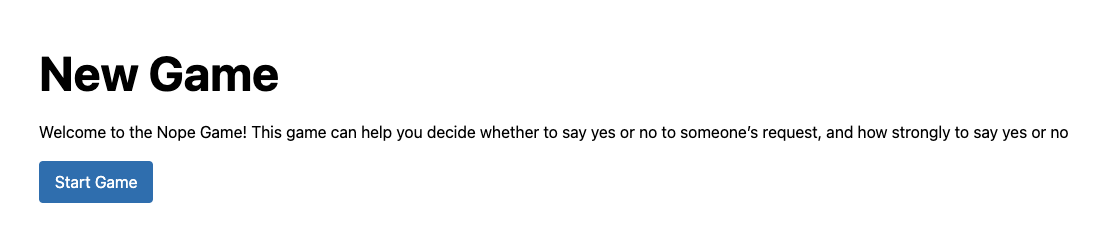 GitHub - Fgitee/the-nope-game: Welcome to the Nope Game! This game can help you decide whether ...