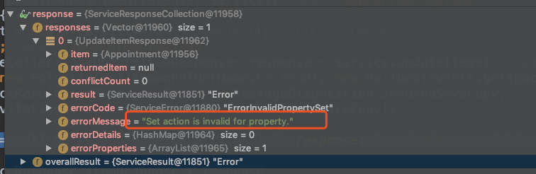 update myslef Calendar fail:"Set action is invalid for property" · Issue #702 · OfficeDev/ews ...