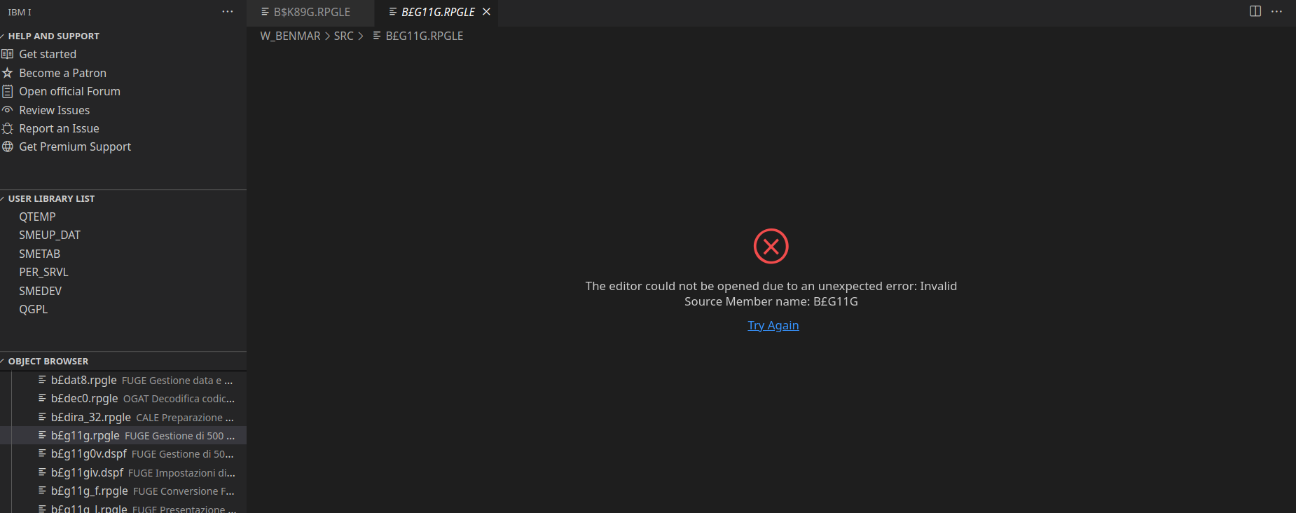 Regression: I can't open a source member with '£' in the member's name · Issue #701 · codefori ...