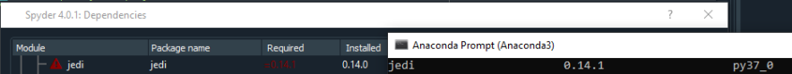 Spyder Says Dependencies Have Wrong Version But It Lists Different Versions Than Installed 7493