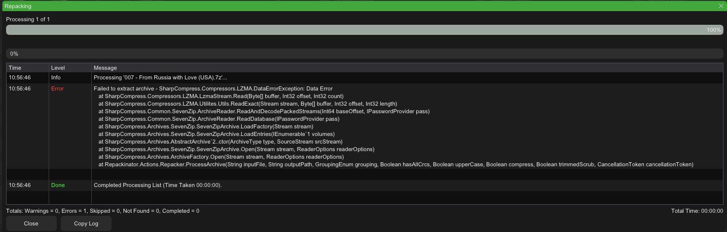 Trrntzip 7z files unable to process. · Issue #37 · Team-Resurgent/Repackinator · GitHub
