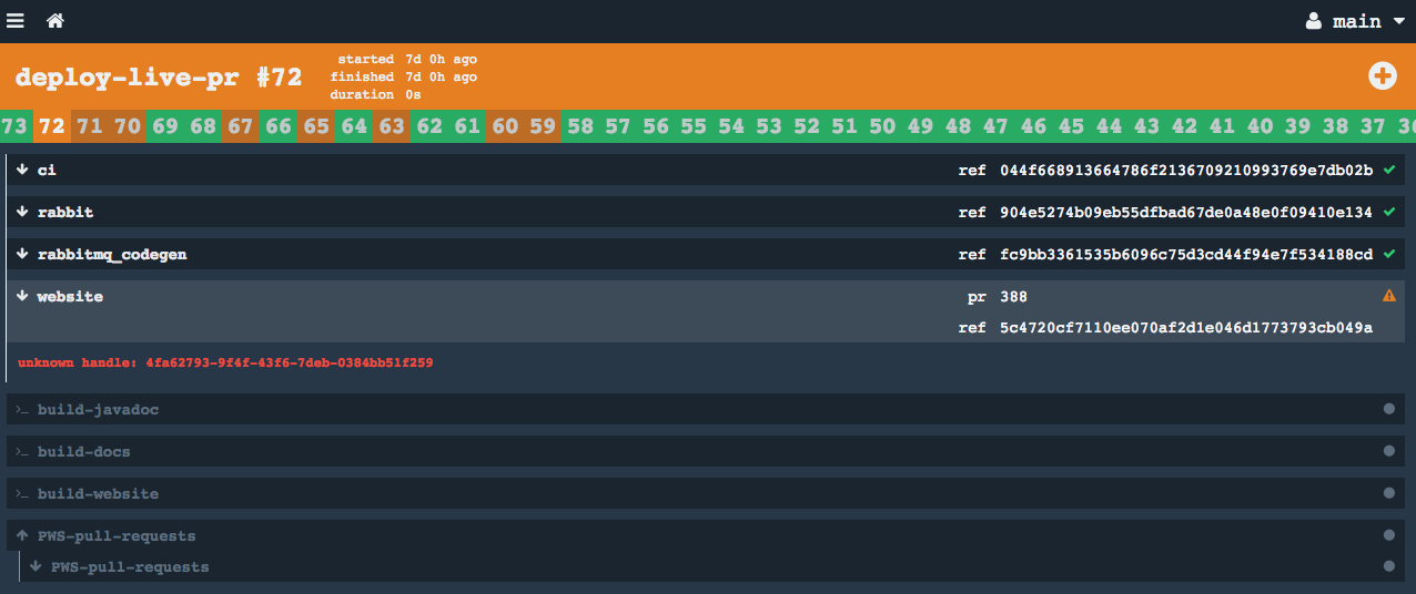 Lots of `unknown handle` errors · Issue #1255 · concourse/concourse · GitHub