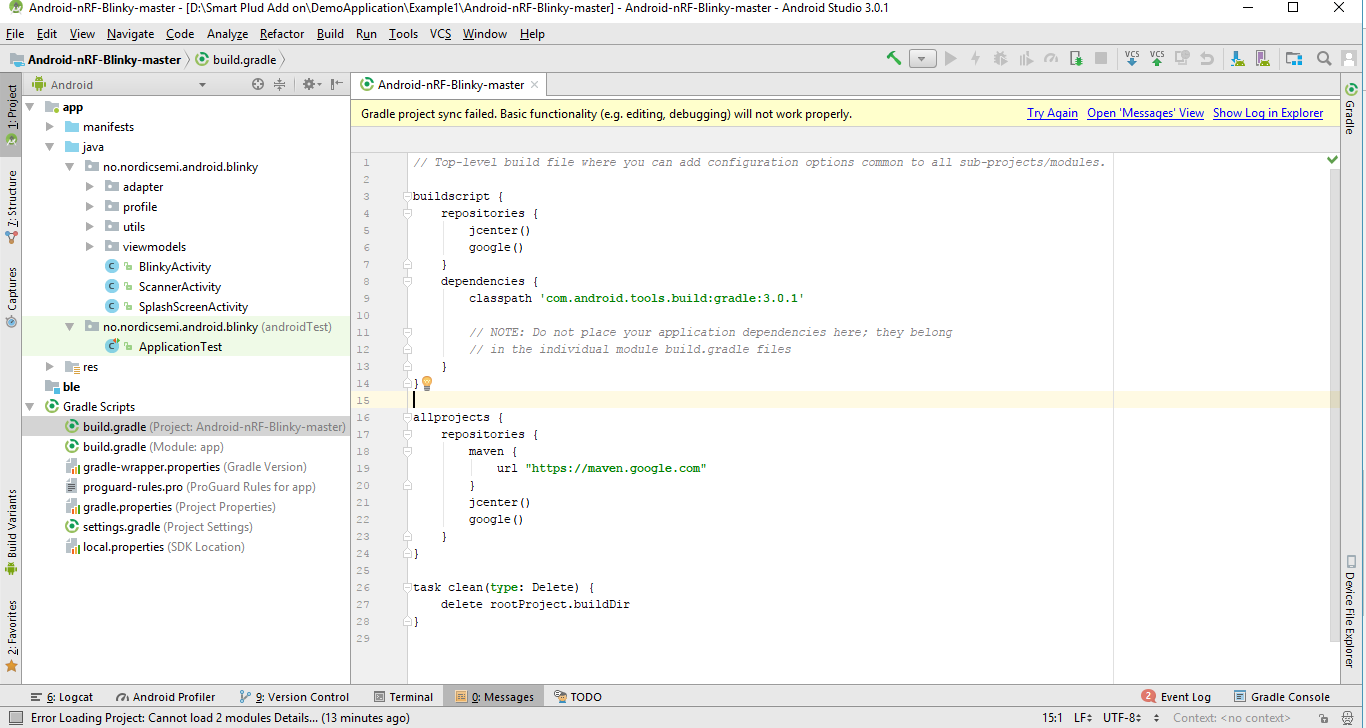 Unable to resolve dependency · Issue #4 · NordicSemiconductor/Android-nRF-Blinky · GitHub