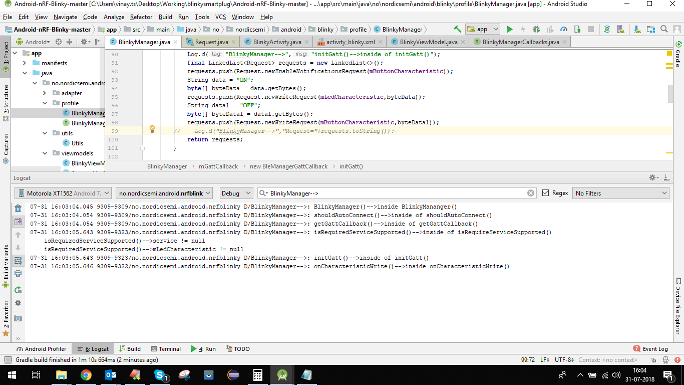 BlinkyManager onCharacteristicRead() not getting executed · Issue #11 · NordicSemiconductor ...