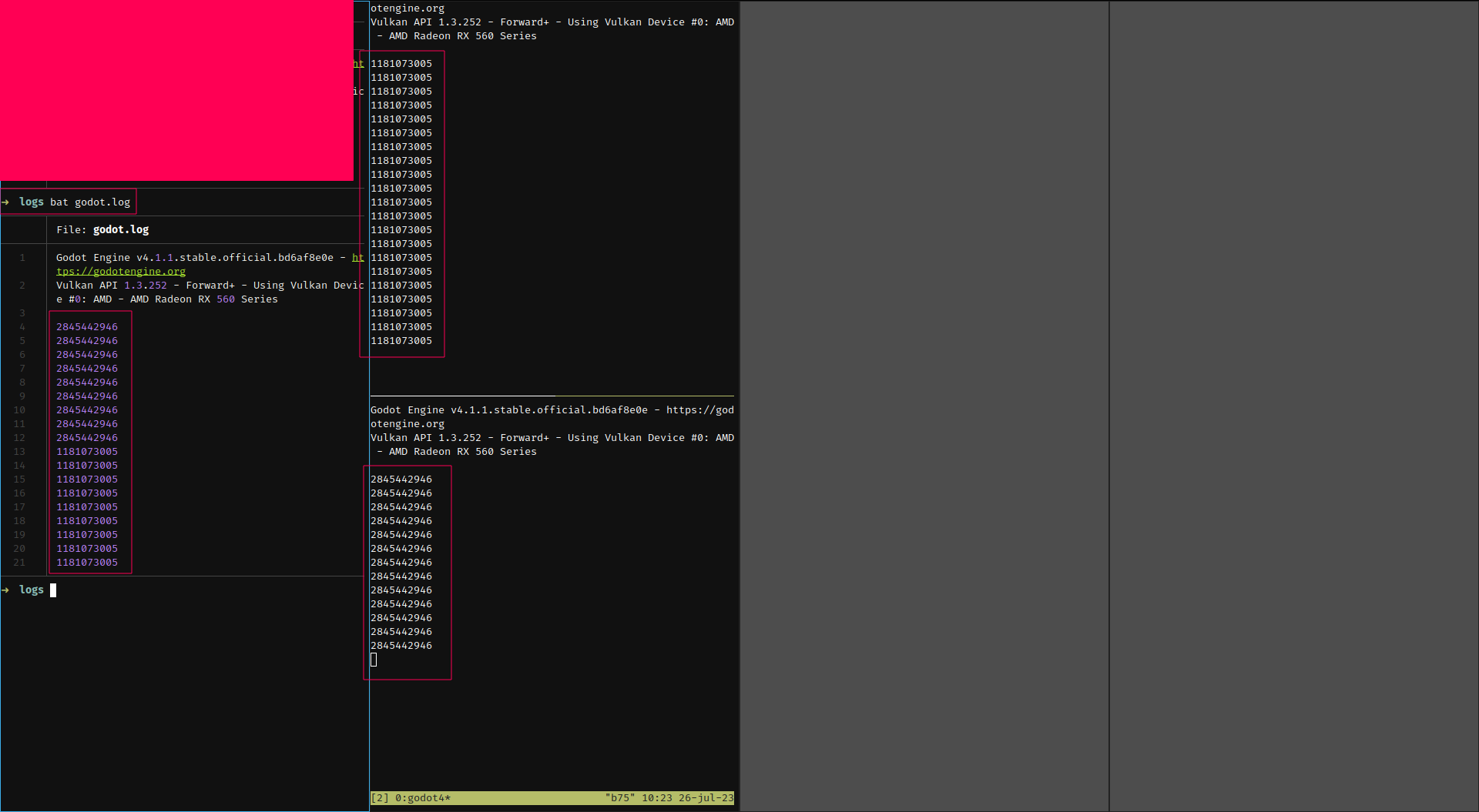 Godot messes up log files when running multiple intances · Issue #79923 · godotengine/godot · GitHub