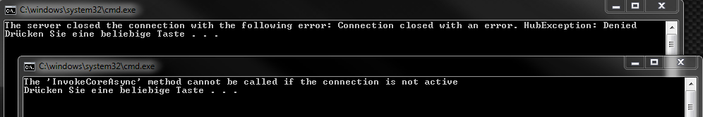 Signalr Hubexception In Onconnectedasync Sporadically Not Propagated To Netclient · Issue