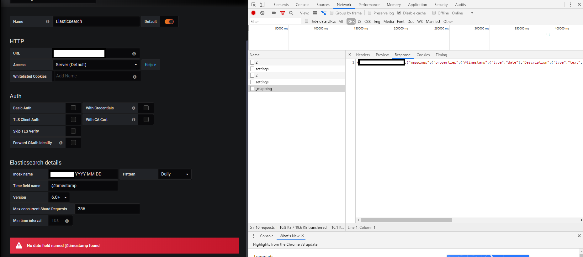 Grafana 613 Cant Find Field Named Timestamp With Elasticsearch 700 · Issue 16617