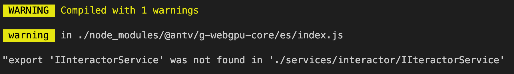 "export 'IInteractorService' was not found in './services/interactor/IIteractorService' · Issue ...