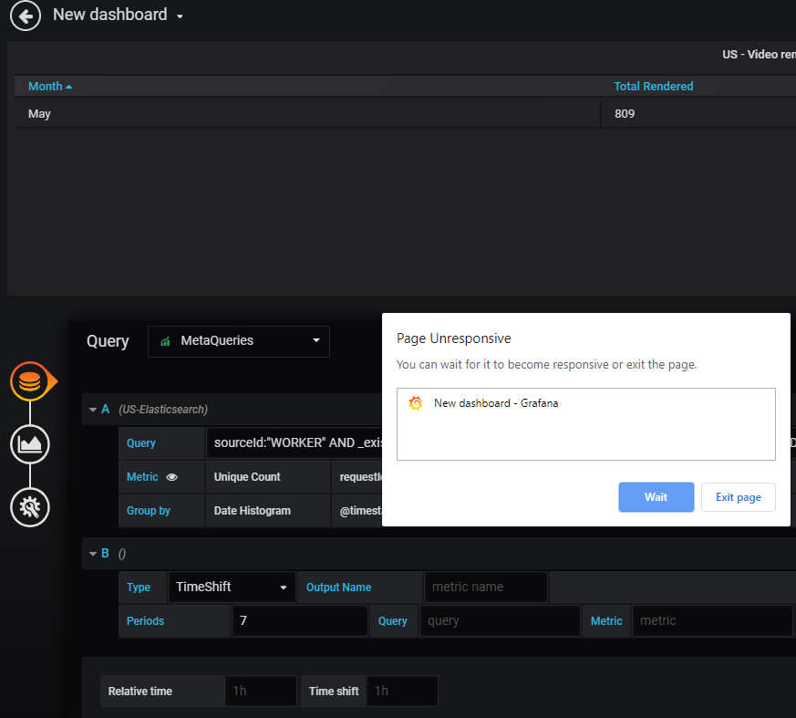 Dashboard Is Failing When Using Meta Query Grafana 63 · Issue 56 · Goshposhgrafana Meta