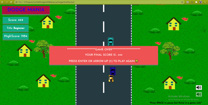 GitHub - suubbhhaamm/Dodge-Mania-Game: JavaScript based amazing Car ...