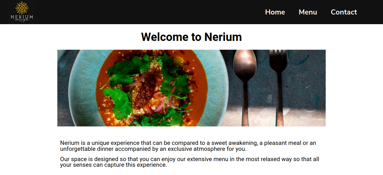 GitHub - LoboArkano/Restaurant-Page: Nerium is a unique experience that can be compared to a ...