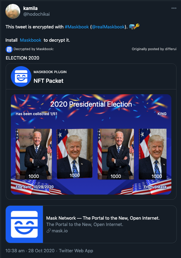 Mask ️ NFT [Bounty] Display NFTs natively on Maskbook · Issue #2022 ...