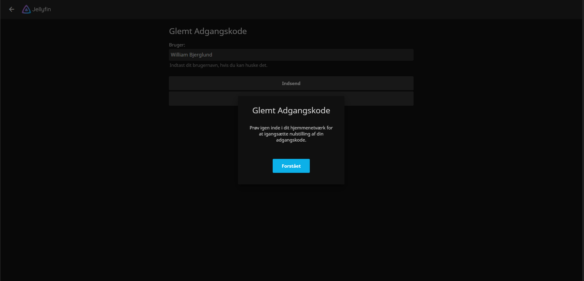 Issue Jellyfin Does Not Recognize My Login Details And Wont Let Me Reset Password · Issue 