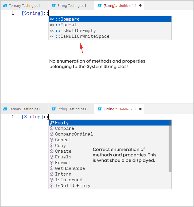 Word Based Suggestions Completion Feature Breaks Intellisense For Powershell · Issue 157869