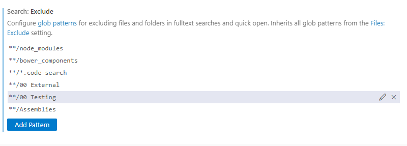 Search Exclude Setting Is Not Being Respected In My Workspace · Issue 194534 · Microsoft