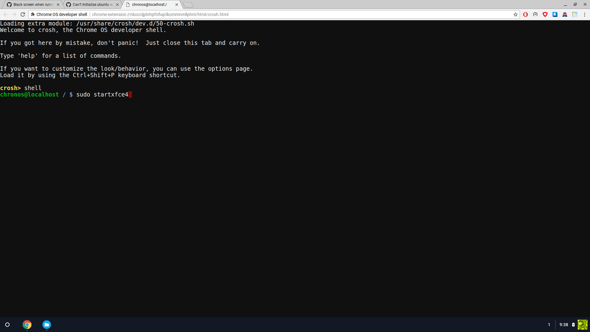 sudo startxfce4 won't run after command · Issue #3494 · dnschneid ...