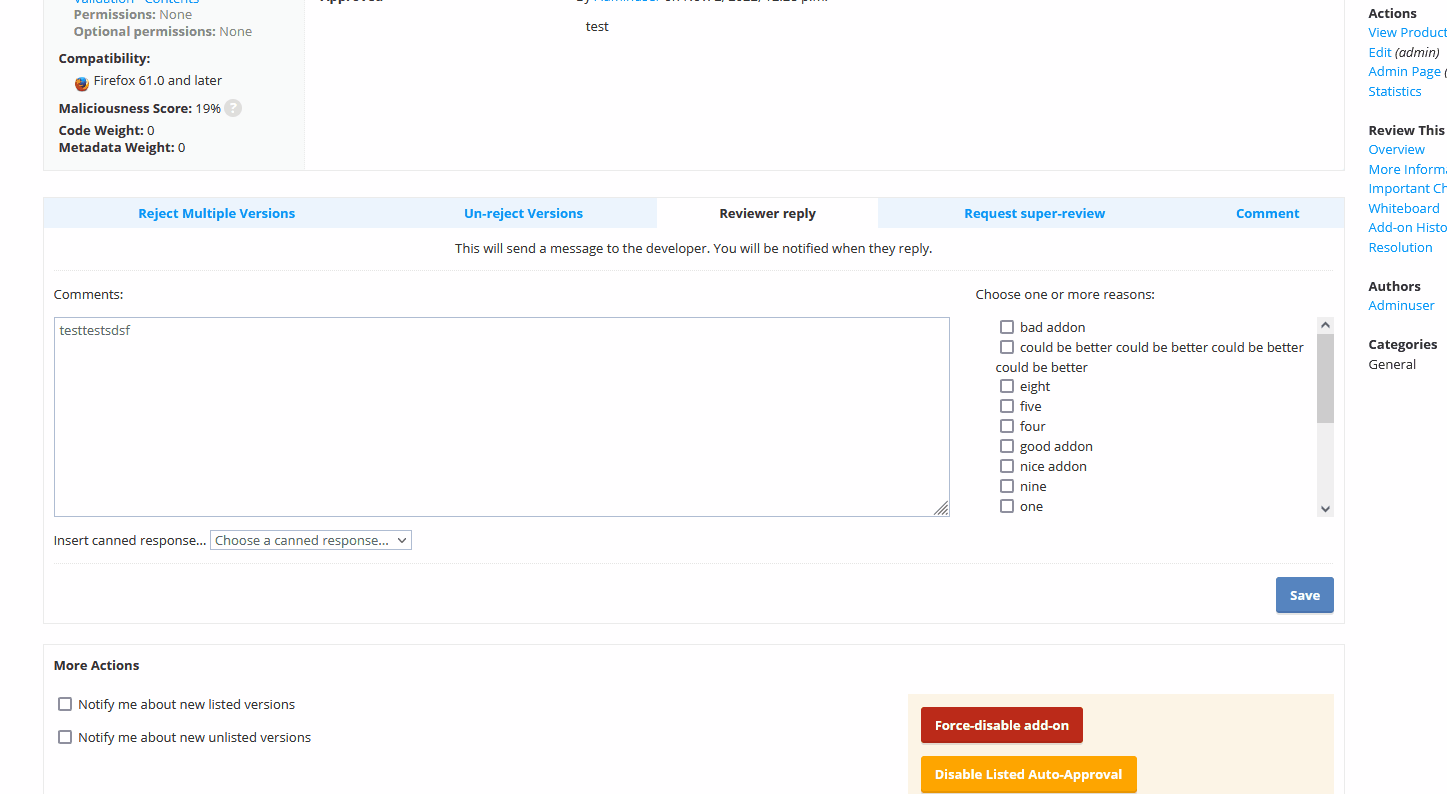 "This field is required" is hidden in case the reviewer won't add a reason · Issue #8912 ...