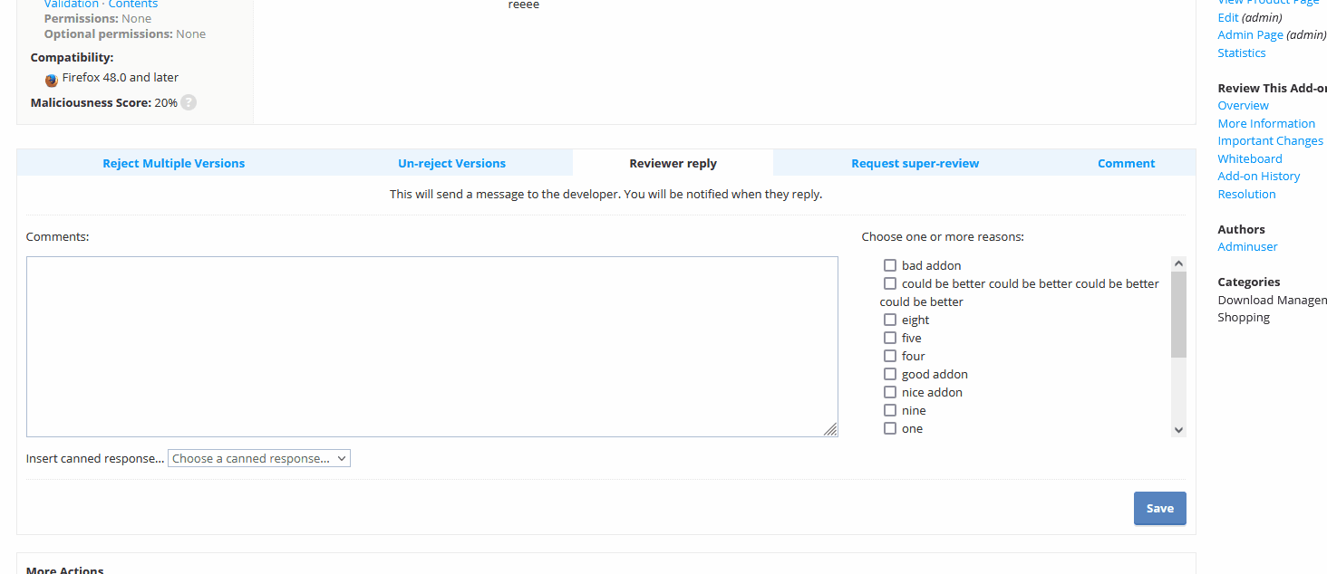 "This field is required" is hidden in case the reviewer won't add a reason · Issue #8912 ...