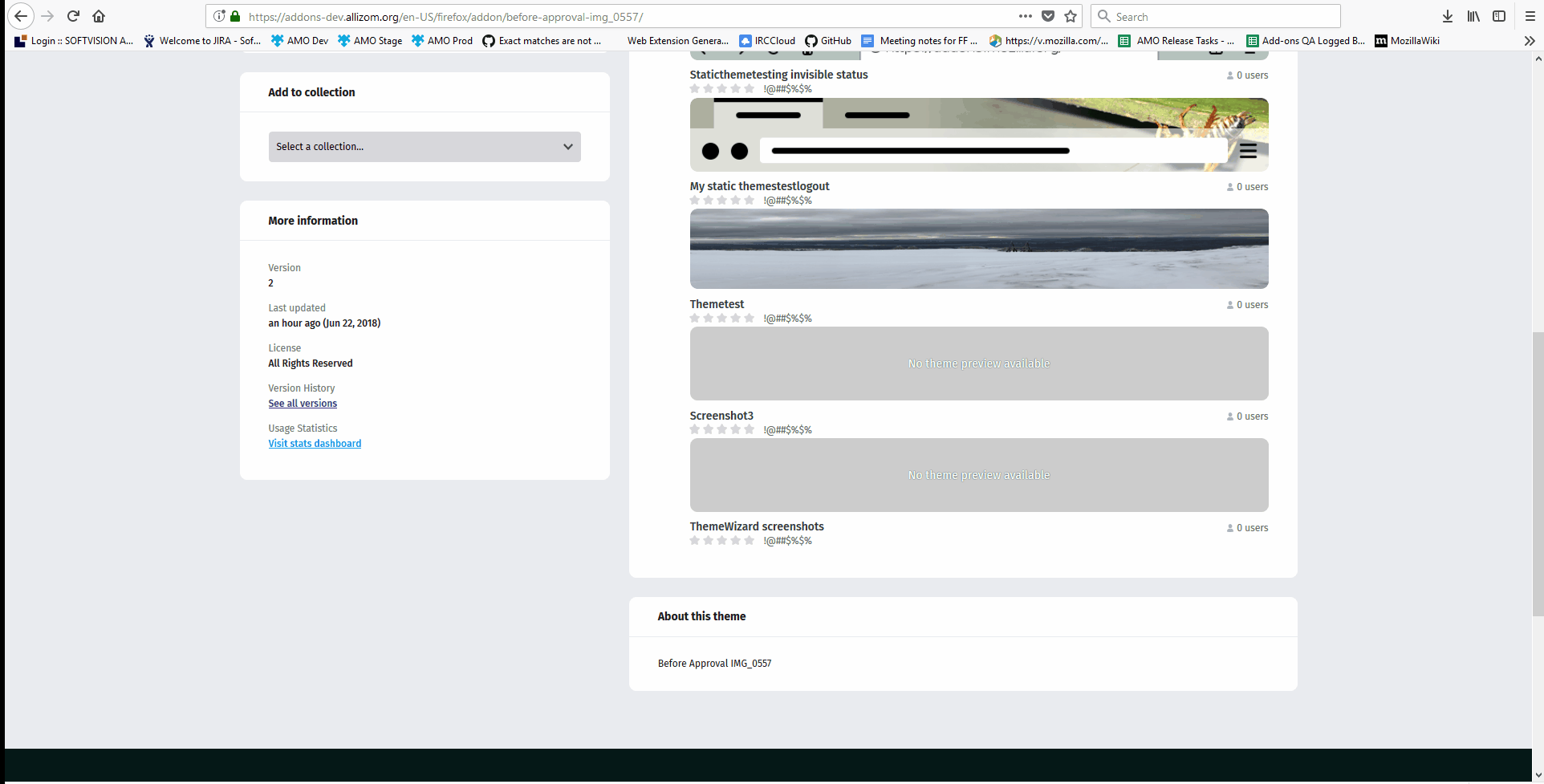 Version History for static themes is not available on the new frontend · Issue #11905 · mozilla ...
