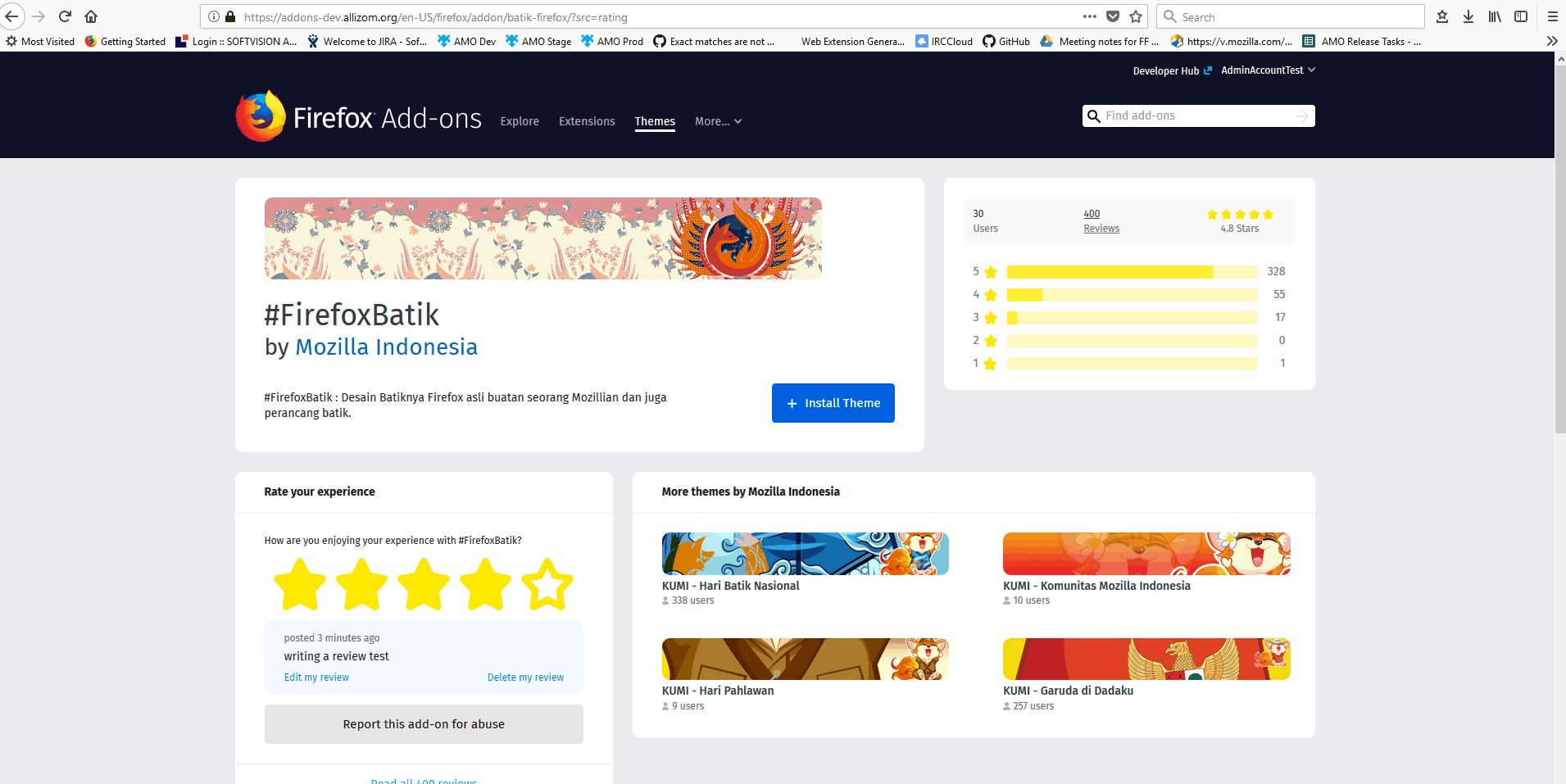 The Edit Review Link Does Not Show An Inline Form · Issue 12309 · Mozillaaddons · Github