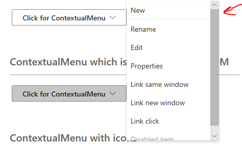 Contextual menu scroll bar is hiding right arrow · Issue #9034 · microsoft/fluentui · GitHub