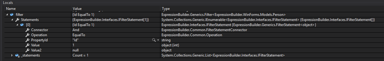 Change `Expression.Property` to `Expression.PropertyOrField`. ERROR: Instance property ' ' is ...
