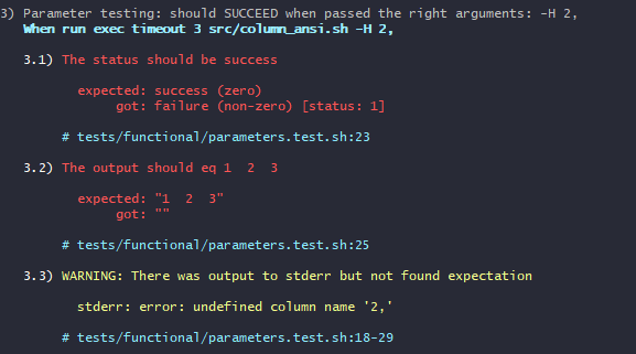 Passing no ending column to `-H` causes `undefined column name` error ...