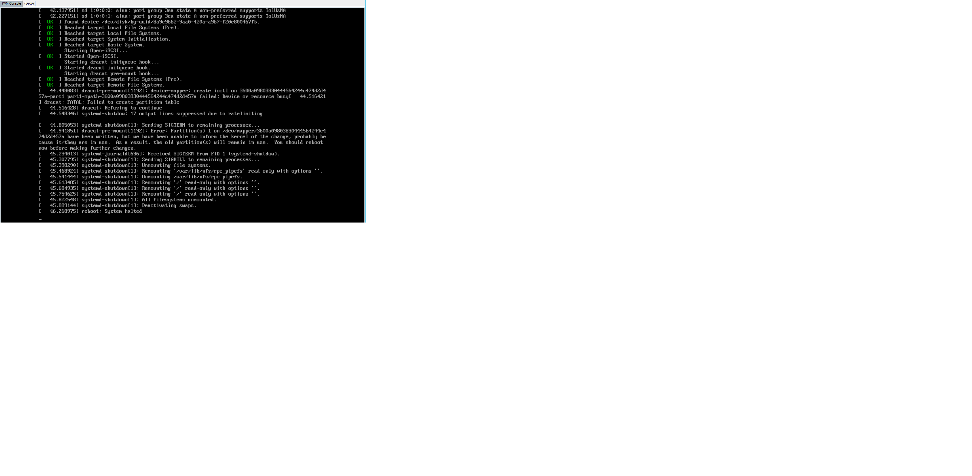 occasional drop to dracut rescue shell on first boot · Issue #220 · SUSE-Enceladus/azure-li ...