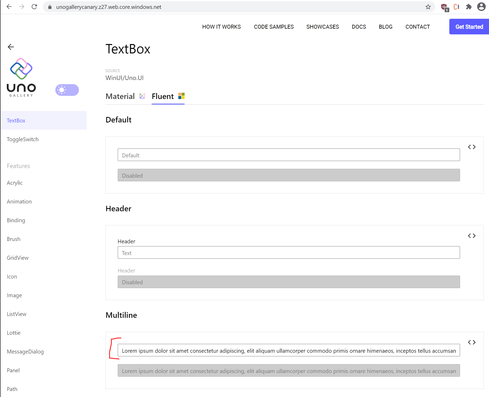 [Gallery][Wasm] Multiline Fluent TextBox is not the same as UWP · Issue #5142 · unoplatform/uno ...