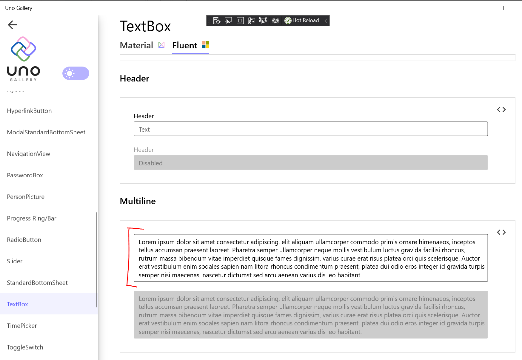 [Gallery][Wasm] Multiline Fluent TextBox is not the same as UWP · Issue #5142 · unoplatform/uno ...