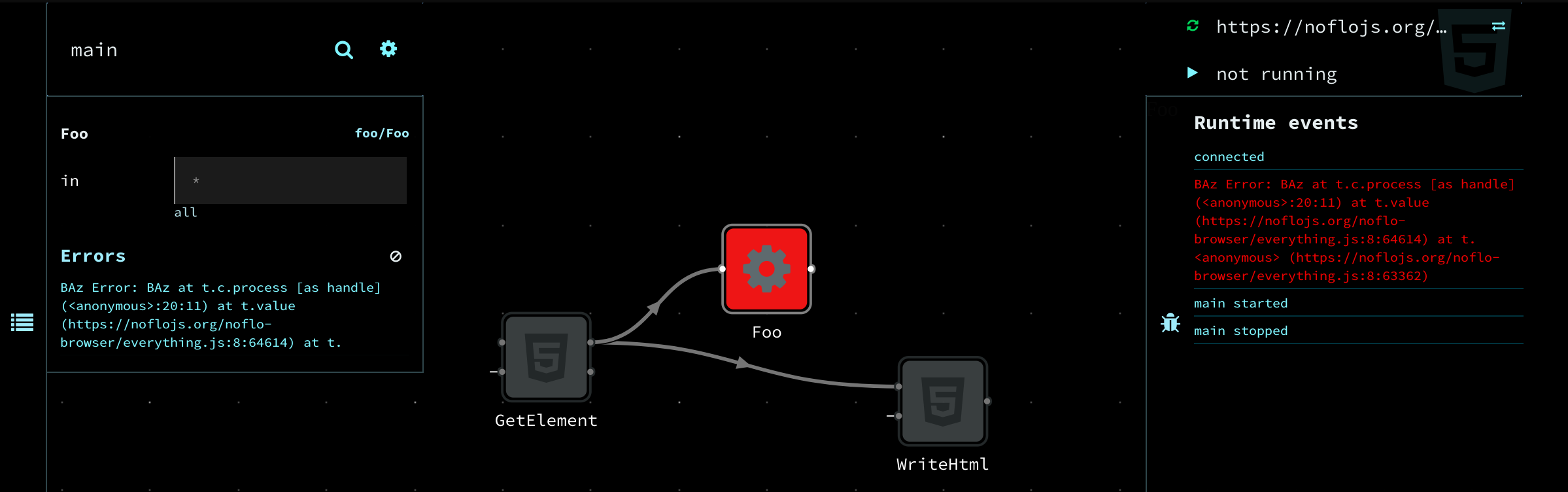 Node inspector: more intuitive Clear Error Log UI · Issue #342 · noflo/noflo-ui · GitHub