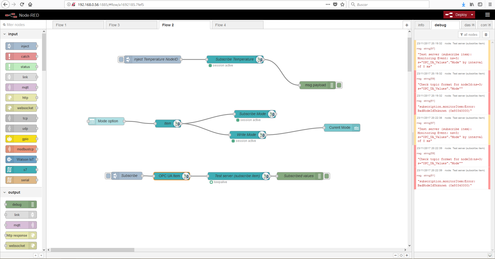 Opcua Client Subscribe Value · Issue 69 · Mikakarailanode Red Contrib Opcua · Github